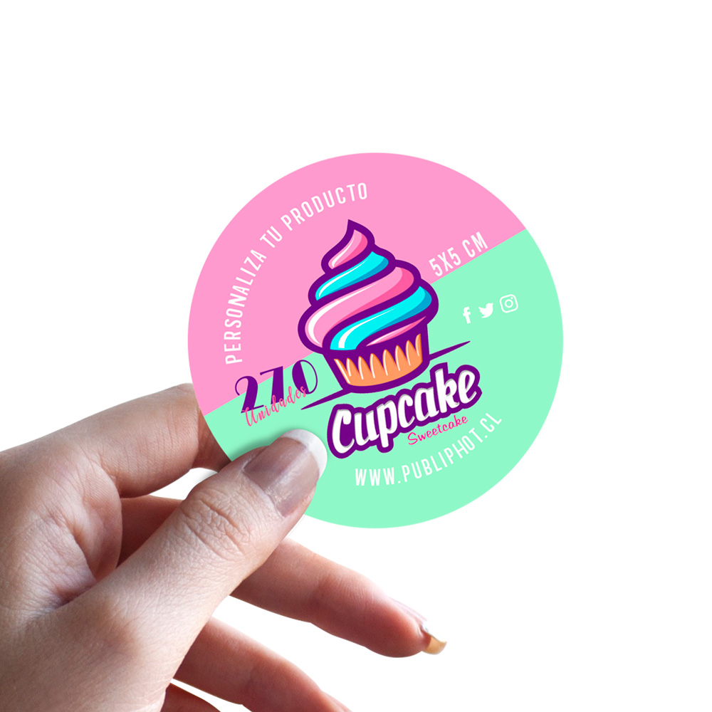 Sticker Troquelados 270 unidades 5×5 cm – PUBLIPHOT®
