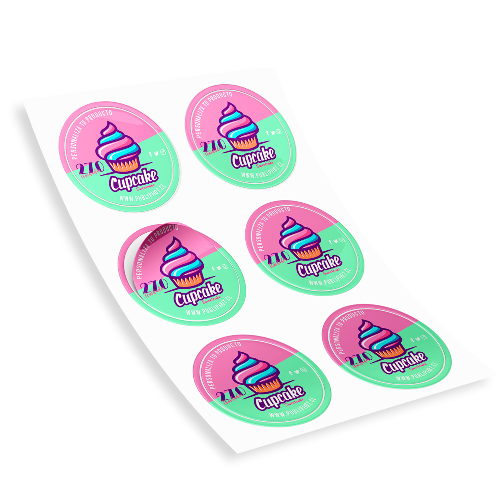 Sticker Troquelados 270 unidades 5×5 cm – PUBLIPHOT®
